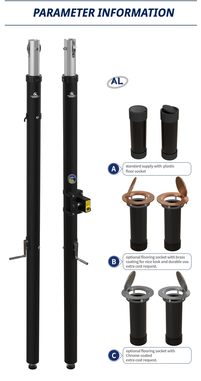 Aluminum Volleyball Poles Professional Training Equipment Volleyball ...