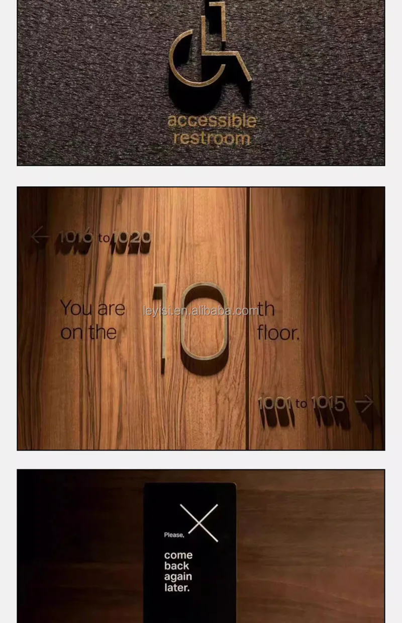 Custom Replaceable Toilet Signage Restroom Sign Door Number Sign for ...