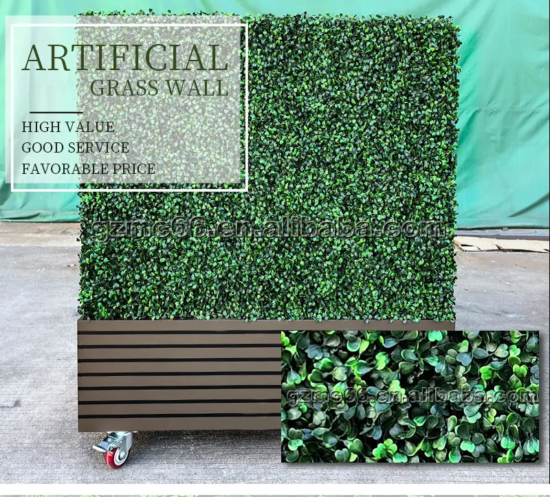 Customized Natural Artificial Boxwood Fence Hedge