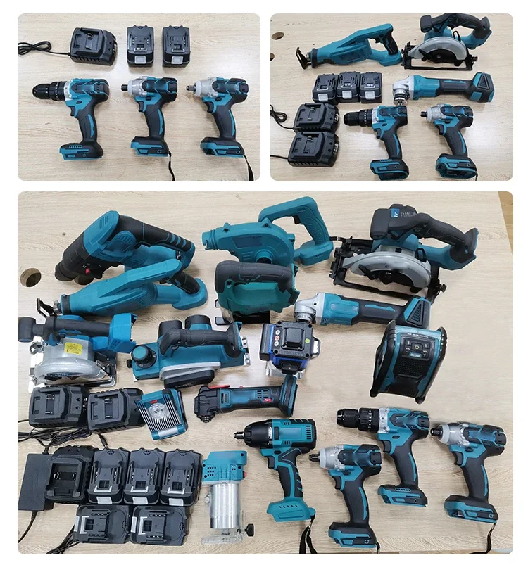 18v 20V Battery Power Tools Set Combo Cordless Drill 11 Piece