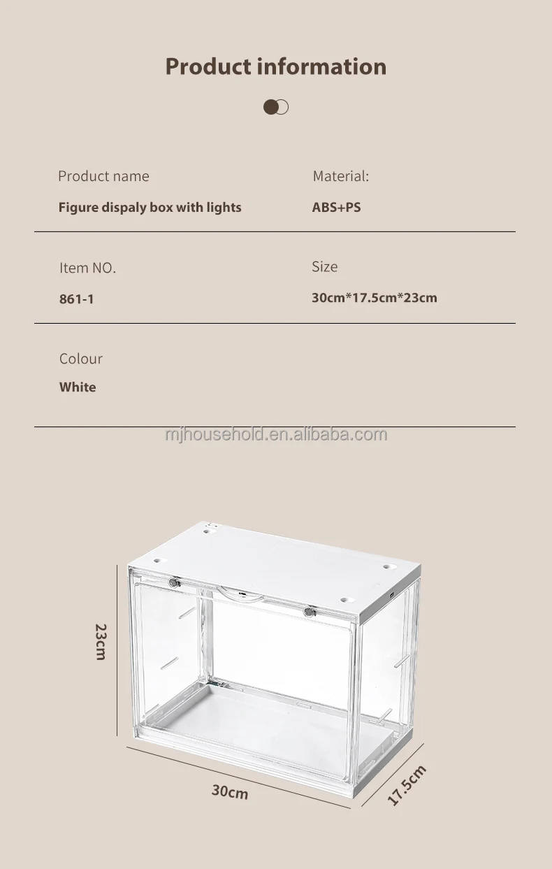 Clear Assemble Display Box Doll Display Storage Case Stackable Show ...