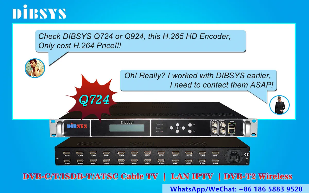 Professional Dvb-t2 Modulator With Dpd Match 2kw Transmitter Improve ...