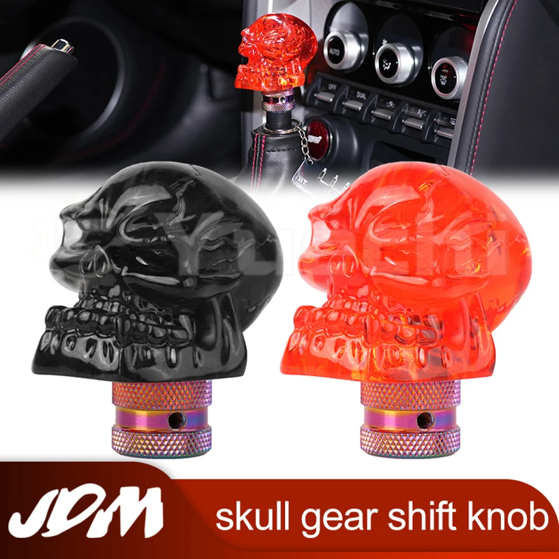 Universal Jdm Skull Shape Gear Shift Knob Racing Decoration Manual Car ...