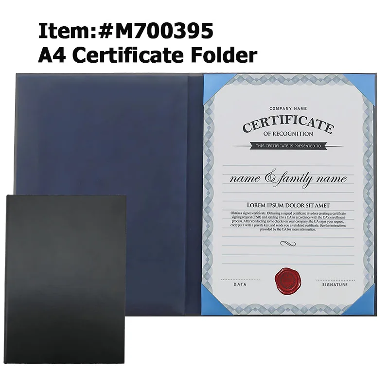 Modernqiu Custom A4 Cardboard Certificate Holder Logo Printed ...
