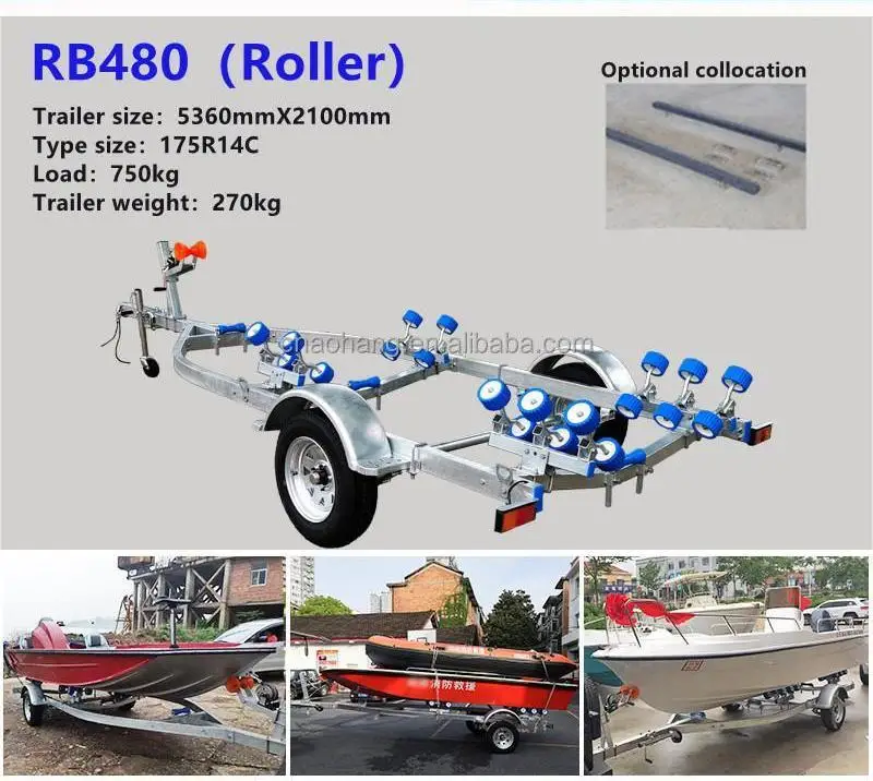 Inflatable Boat Trailer Galvanized Boat Trailer Rollers with Aluminum ...