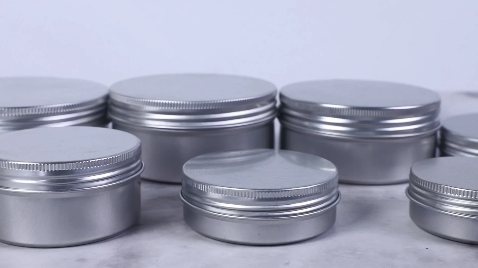 Pink/ Black/ White/brown Metal Round Screw Top Cosmetic 0.5oz Lip Balm ...