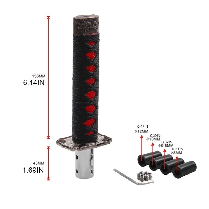 Universal 15cm JDM Katana Samurai Sword Shift Knob Shifter With ...