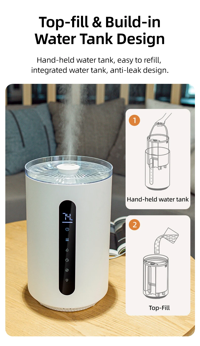 6L Top Fill Warm Air Humidifier with Portable Room Humidifying Best ...