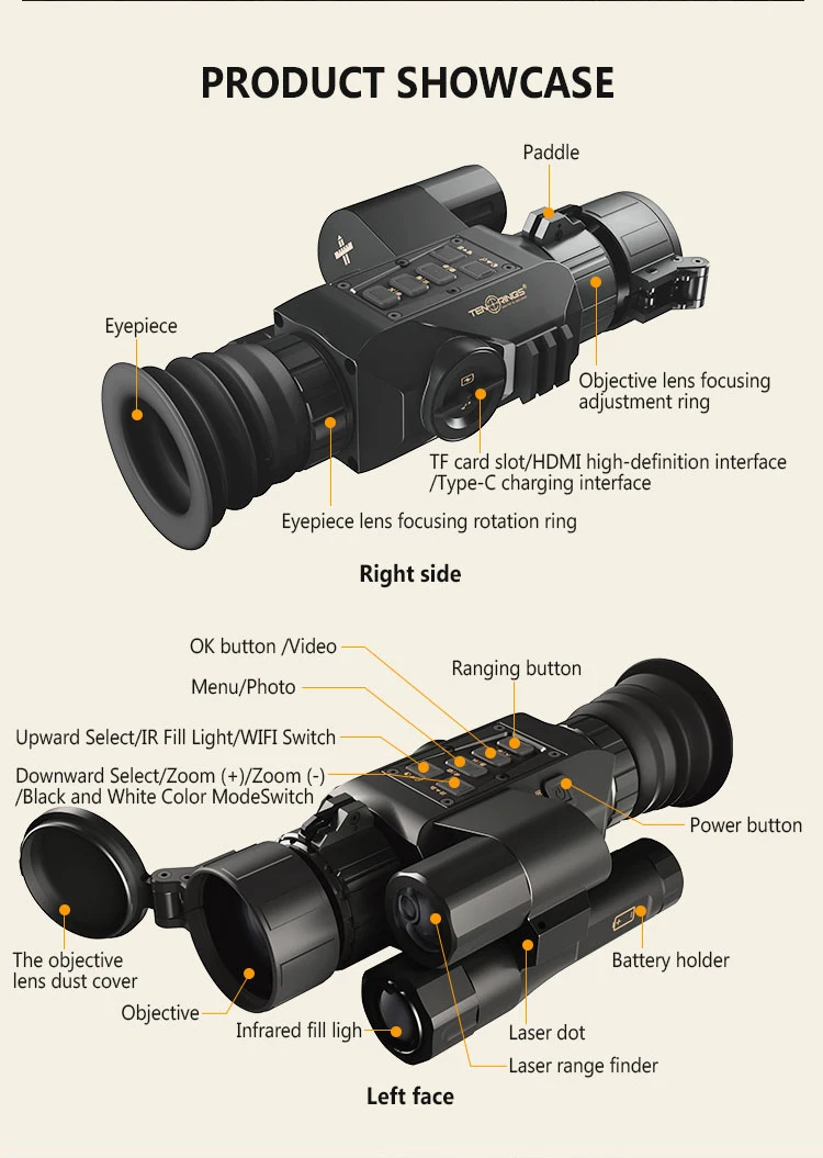 Outdoor Digital Infrared Night Vision Scope Telescope With Camera&video ...