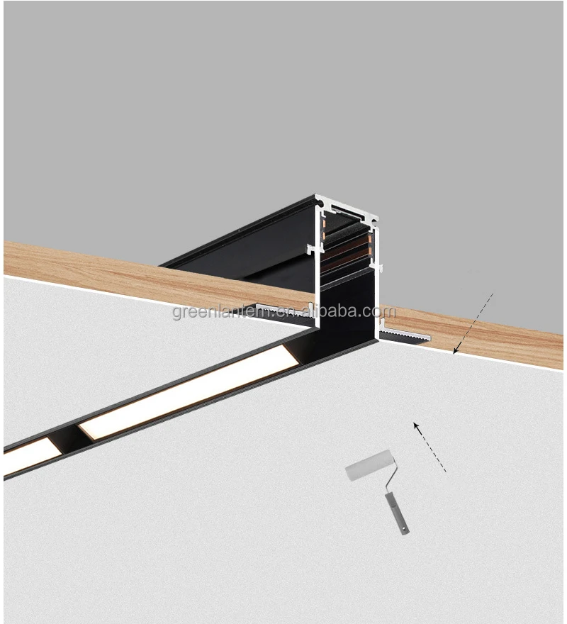 Modern Recessed Magnetic Track Light Linear Magnet Track Lighting ...