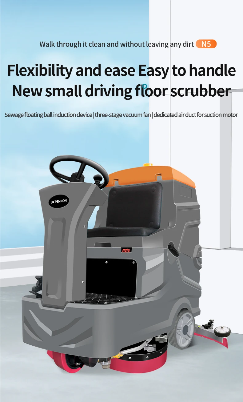 2024 New Professional Floor Scrubber Machine Ride On Commercial Floor ...