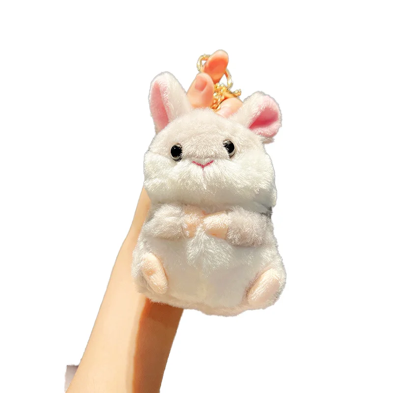 Creative Cartoon Hamster kawaii Plush keychains Plush Hamster Key Ring ...
