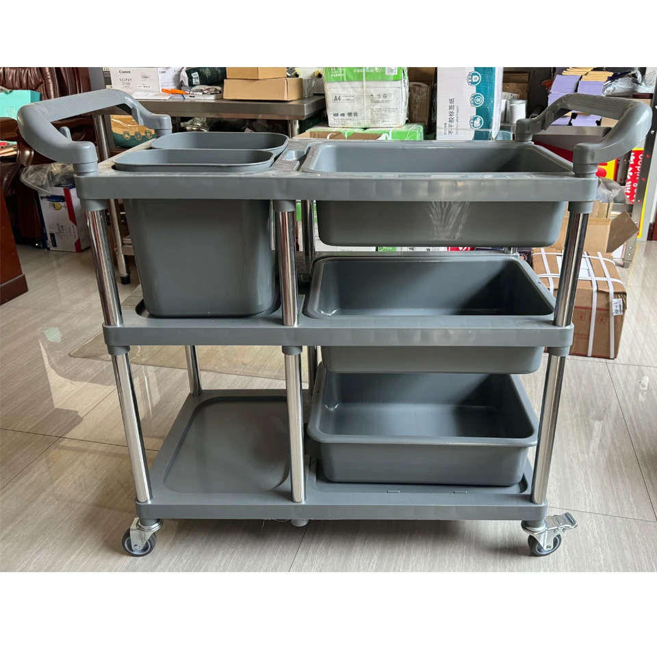 Stainless Steel Service Trolley Kitchen Serving Trolley Food Grade ...