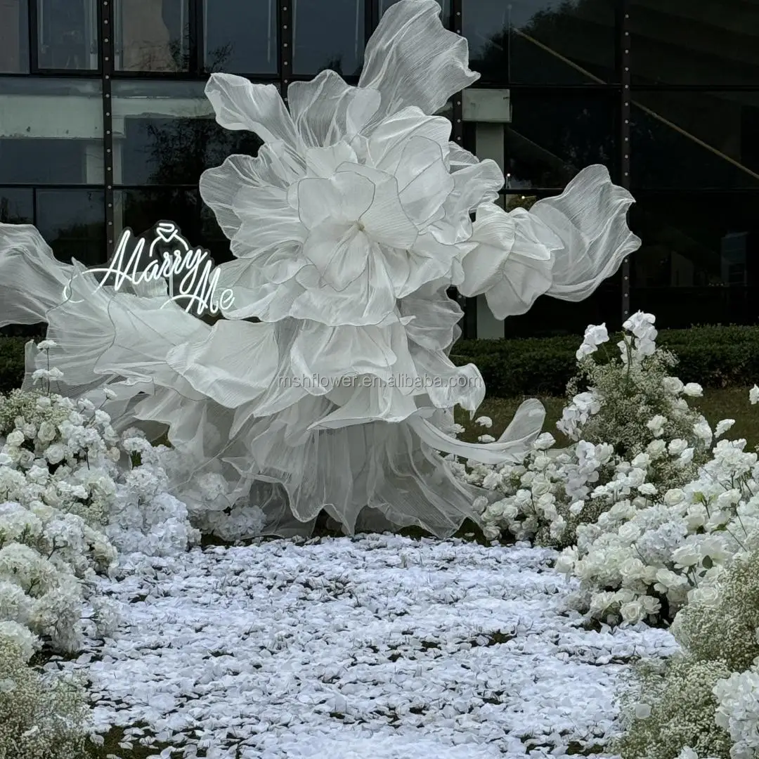 D94 Customized Handmade Giant Silk Organza Art Installation for Wedding ...