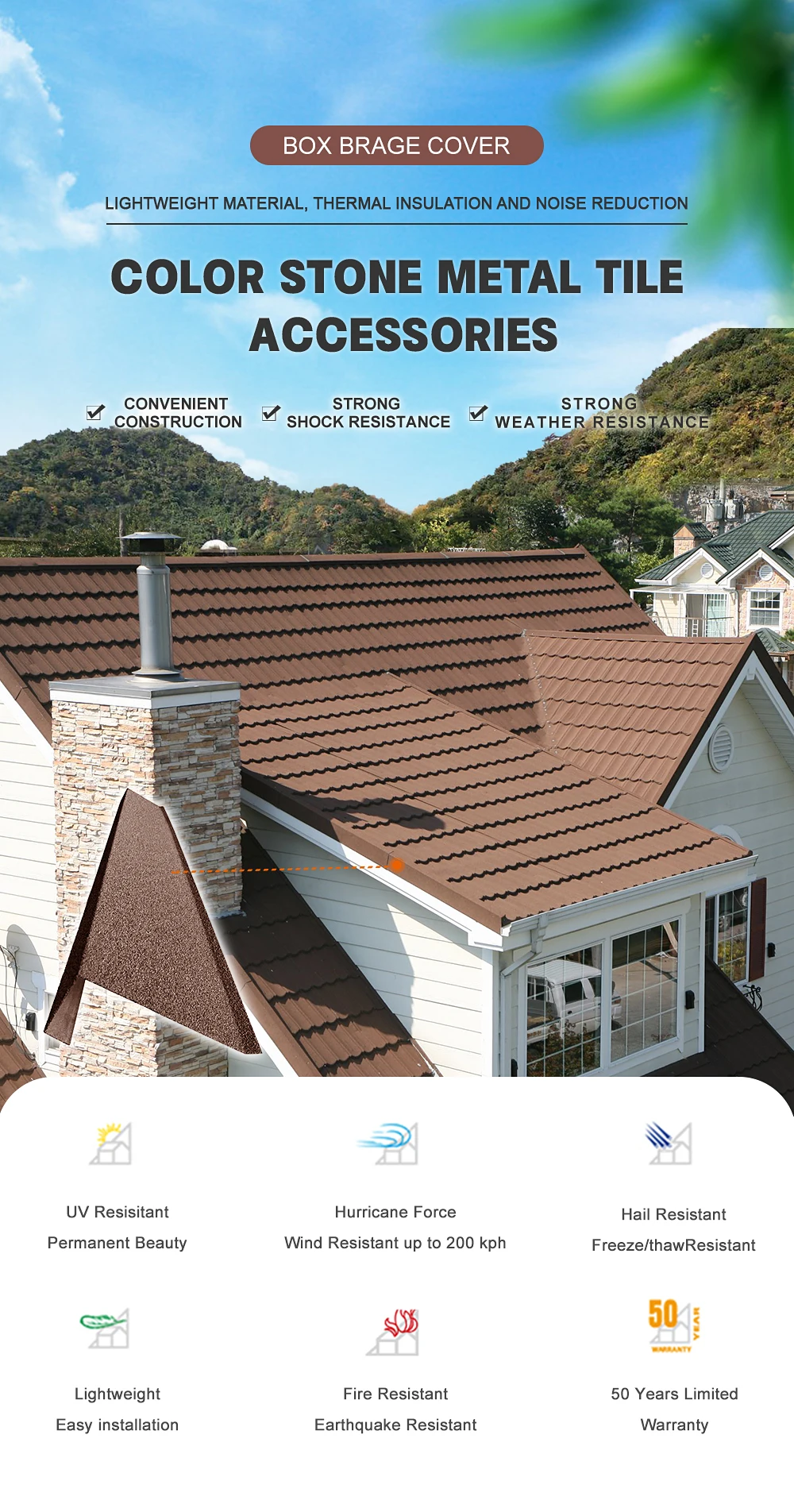 Custom-made Recyclable Slate for Dome Houses & Patios