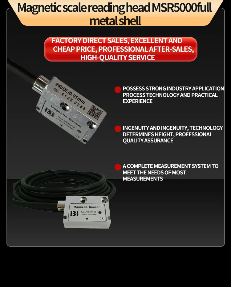 Magnetic Scale Tape Magnetic Sensor Reader Head Linear Displacement ...