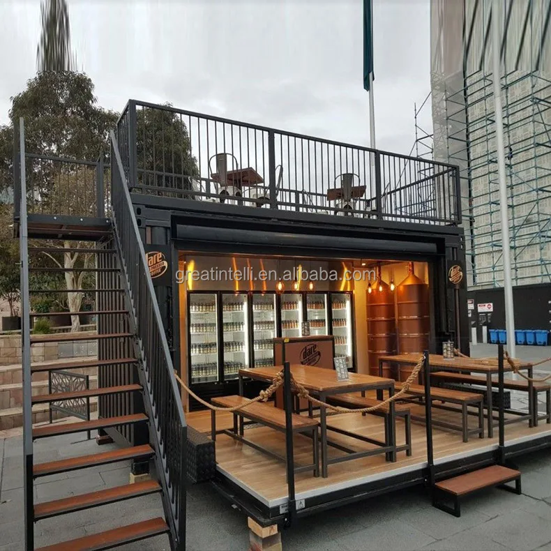 Folding Outdoor Full Equipment Modular Prefabricated Modular Cafe ...