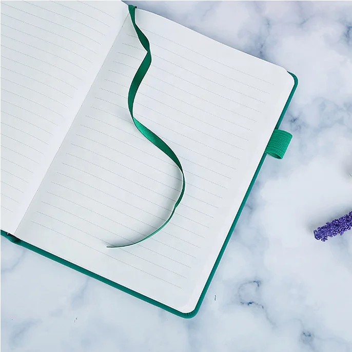 Professional Custom Leather Lined Paper Dark Blue Journal Notebook with ...