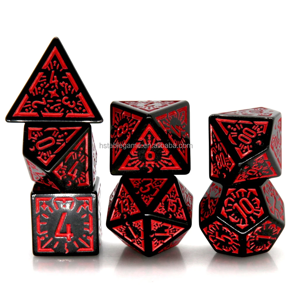 Hs Dawn Stars Dice Polyhedral Dnd Rpg Dungeons And Dragons Black ...