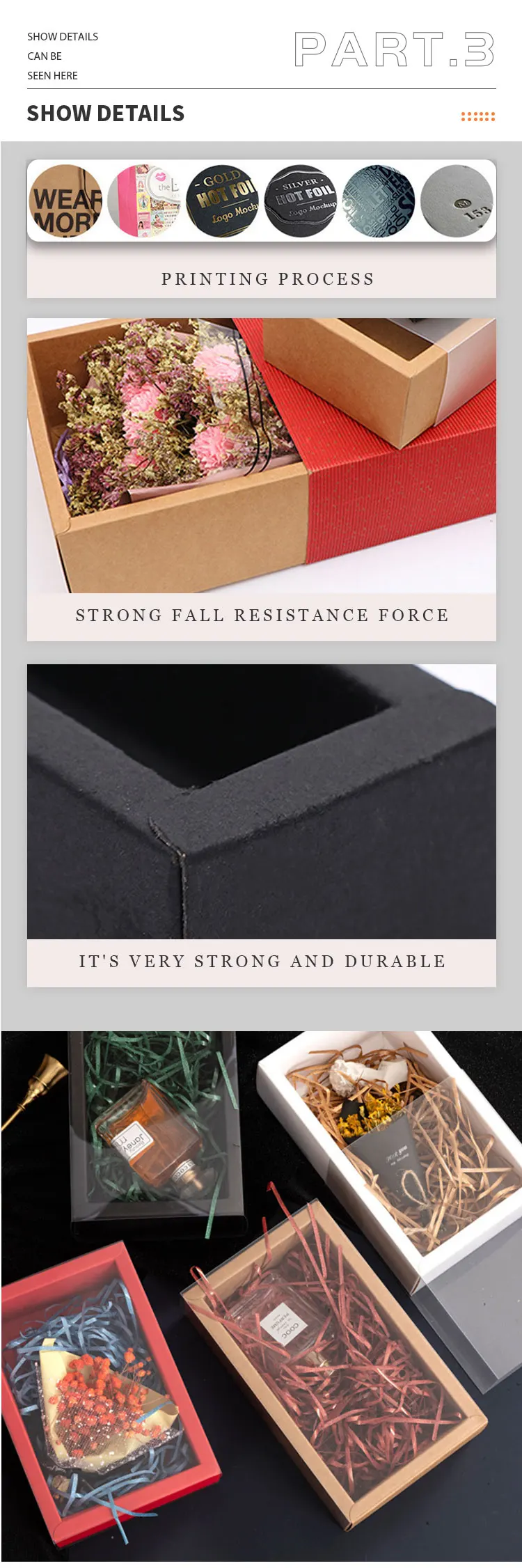 RTS Eco Friendly Brown Kraft Paper Gift Boxes - Customizable