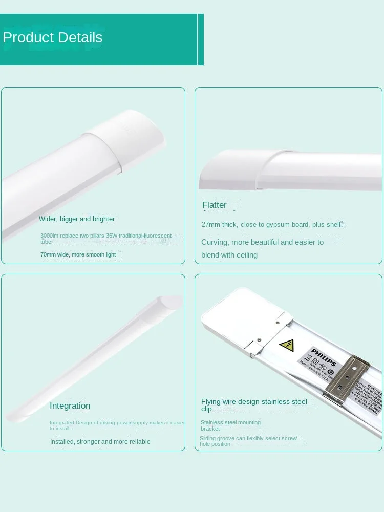 Philips Led Strip Lamp Three-proof Lamp Ultra-bright Strip Ultra-thin ...
