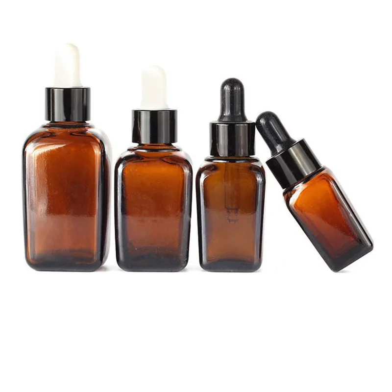 Fancy Frasco Gotero 30ml 50ml Flat Square Amber Clear Cosmetic Face ...