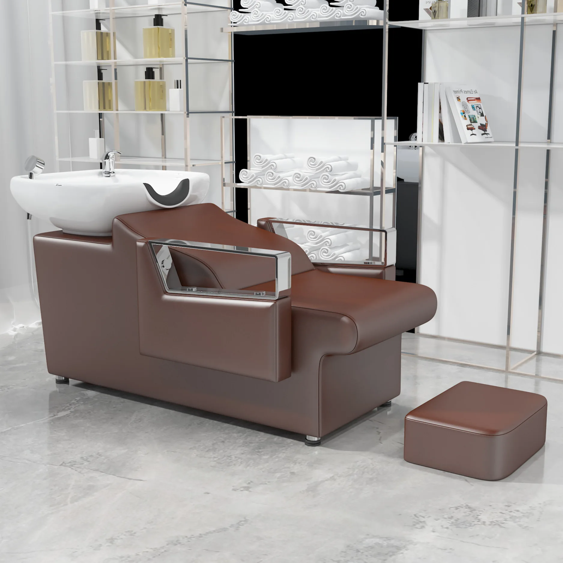 Modern Shampoo Chair Bowl Bed Hair Washing Head Spa Shampoo Bed Salon ...