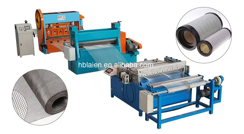 Expanded Metal Mesh Filter Mesh Making Machine Filter Core Spiral ...