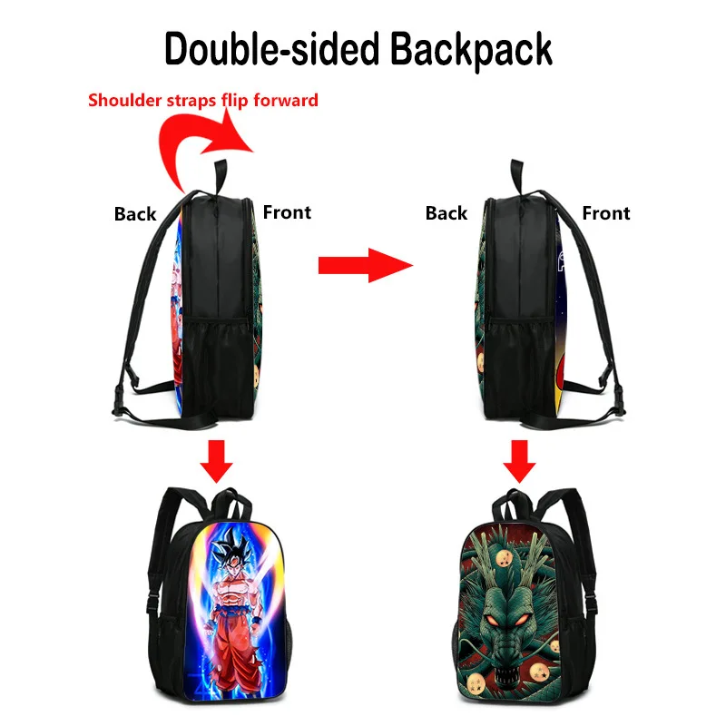 Double Sided Schoolbag New Seven Dragon Ball Wukong Primary And ...