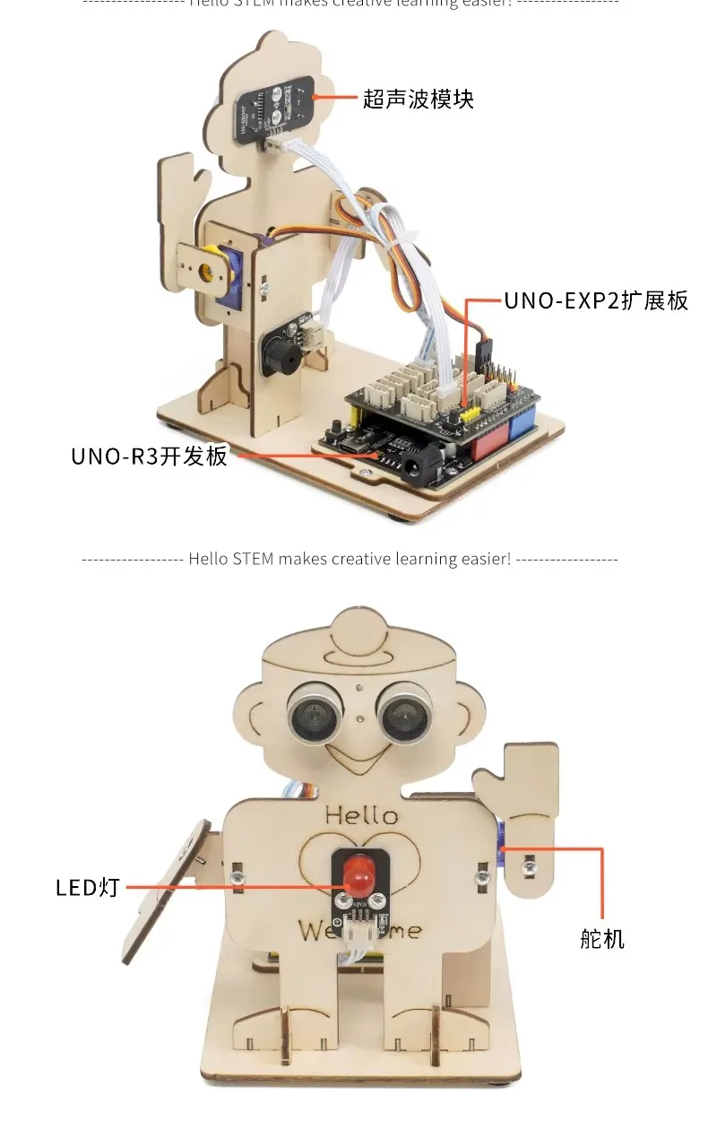 DIY arduino Kids Robot Kit Stem Educational Programming Science ...