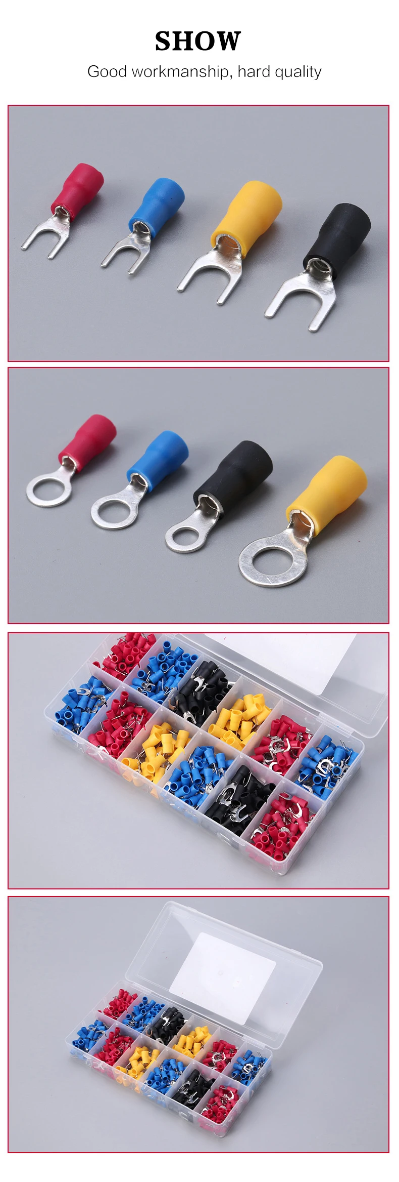 Insulated Copper Brass Cord End Ferrules 5g Non Insulating Sv Fork ...