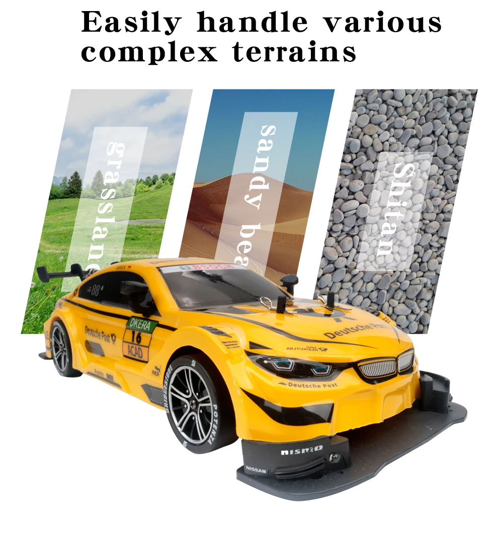 1:16 Scale M4 DTM Racing Car Die Cast RC Car Model Toy