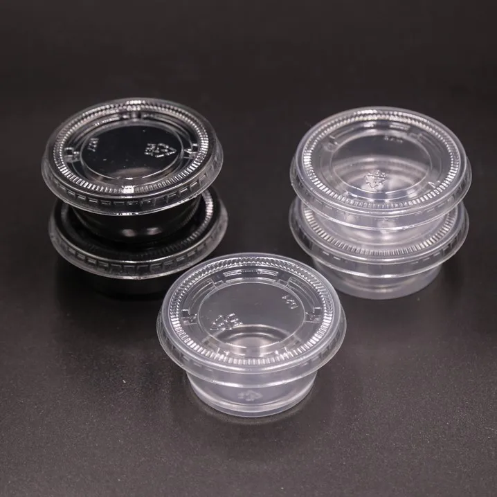 Customization 2oz Black Clear Color Disposable Takeaway Mini PP Plastic ...