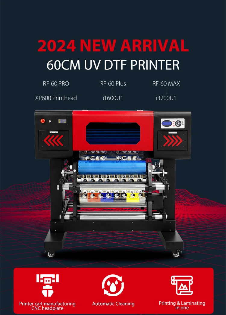 Rf-60plus 24' 60cm Uv Dtf Printer A1 Roll To Roll Uv Printer Printing ...