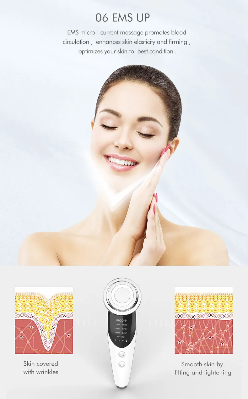 AOSO Facial Massager - Intelligent Metal Guide Head Skin Rejuvenation ...