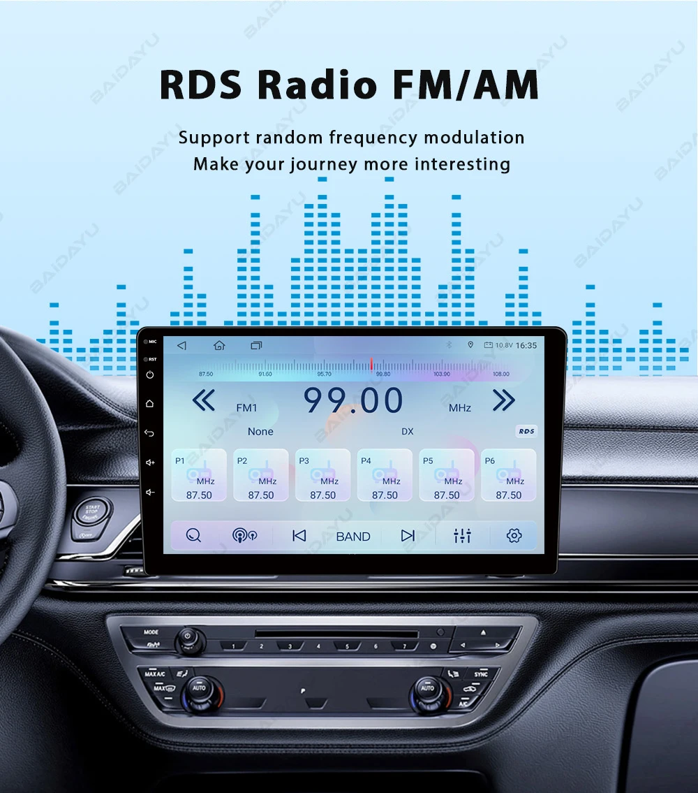 Universal 9-Inch Android Auto Radio DSP Dashboard Stereo GPS Enabled ...