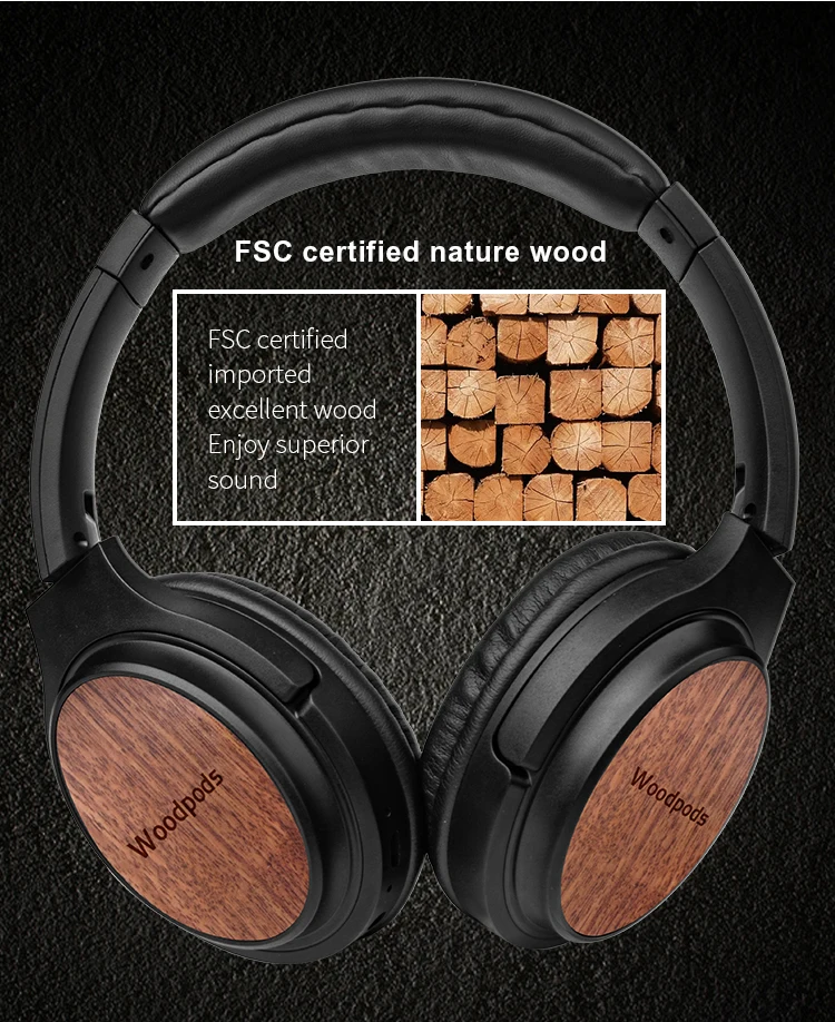 Recycled Plastic Eco Friendly Headphones - Wireless V5.0