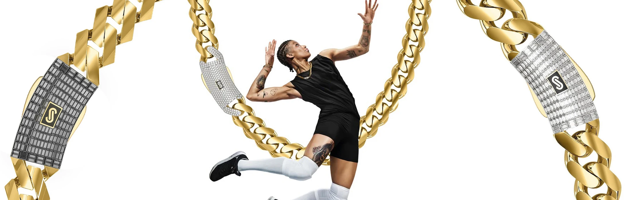 Cadena 14k 18k Gold Plated Hip Hop Luxury Jewelry Monaco Chain