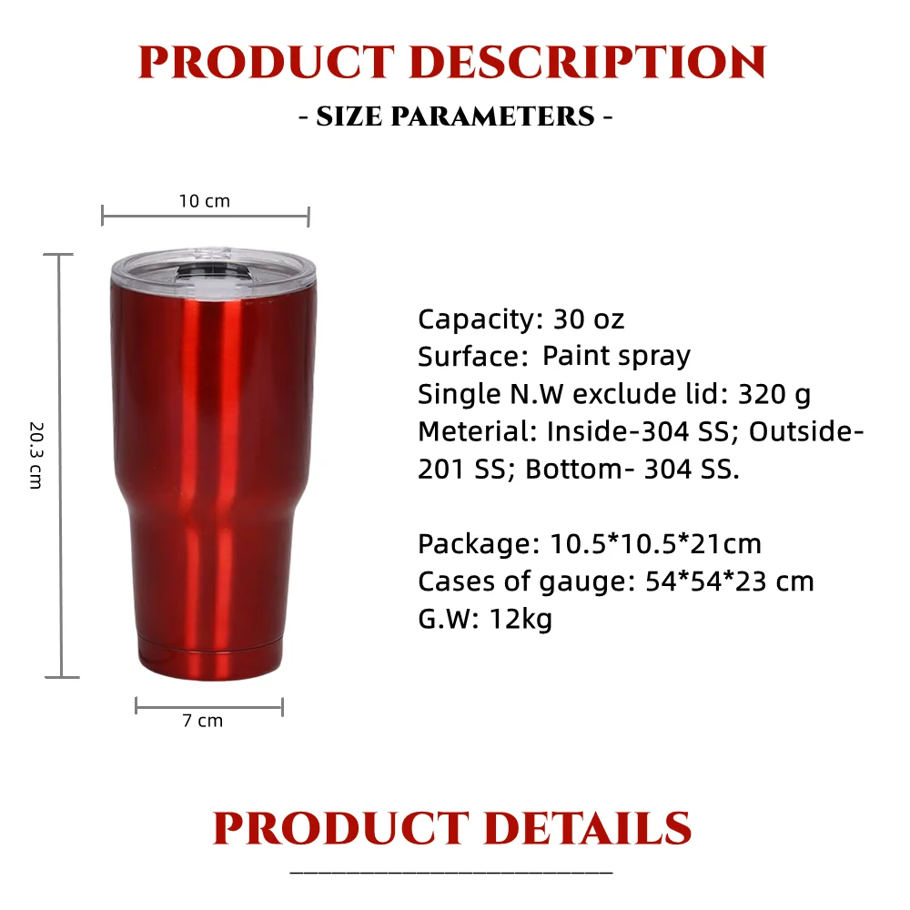 Custom New Glitter Tumbler Stainless Steel 30oz Mug