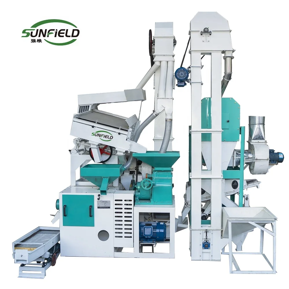 Sunfield Factory 20 ton/day Automatic Grain Processing Rice Whitener ...