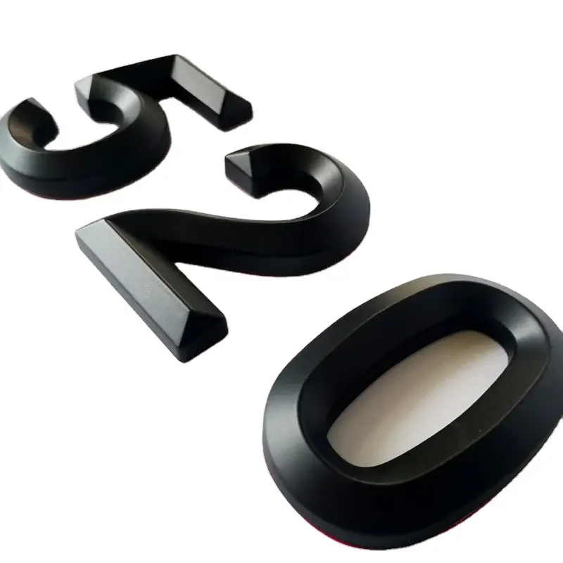 Custom 3D/4D Acrylic Numbers with 3M Adhesive for Cars