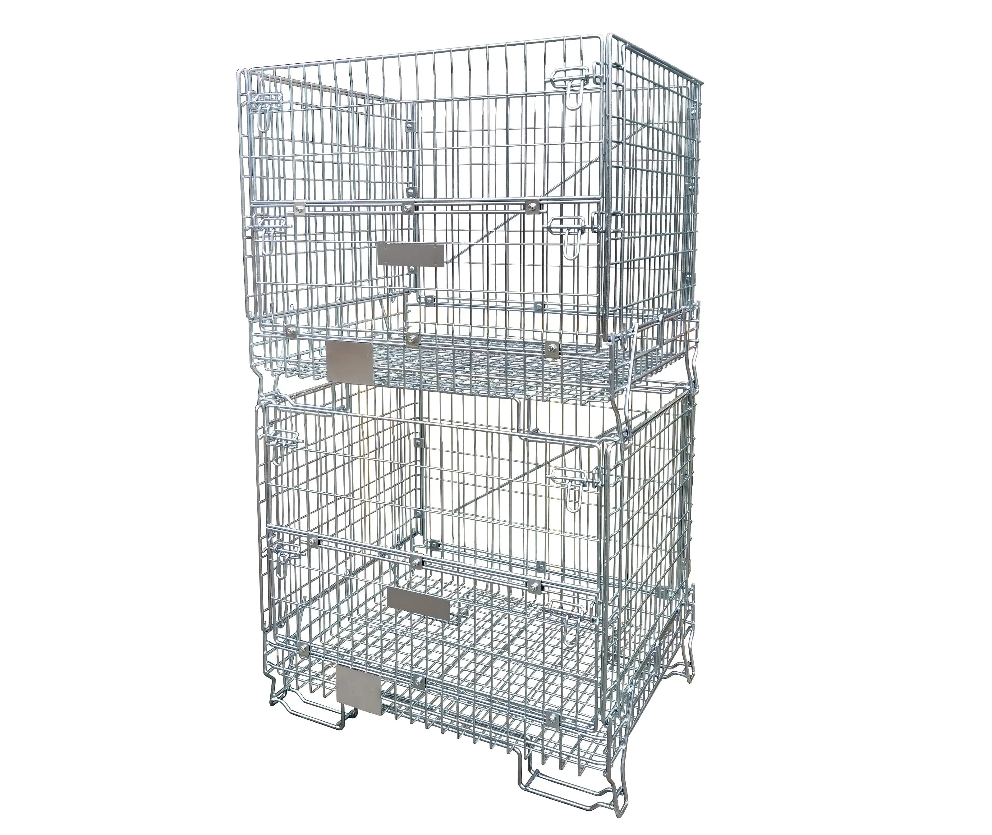 Heavy-Duty Galvanized Stackable Collapsible Welded Metal Steel Storage ...