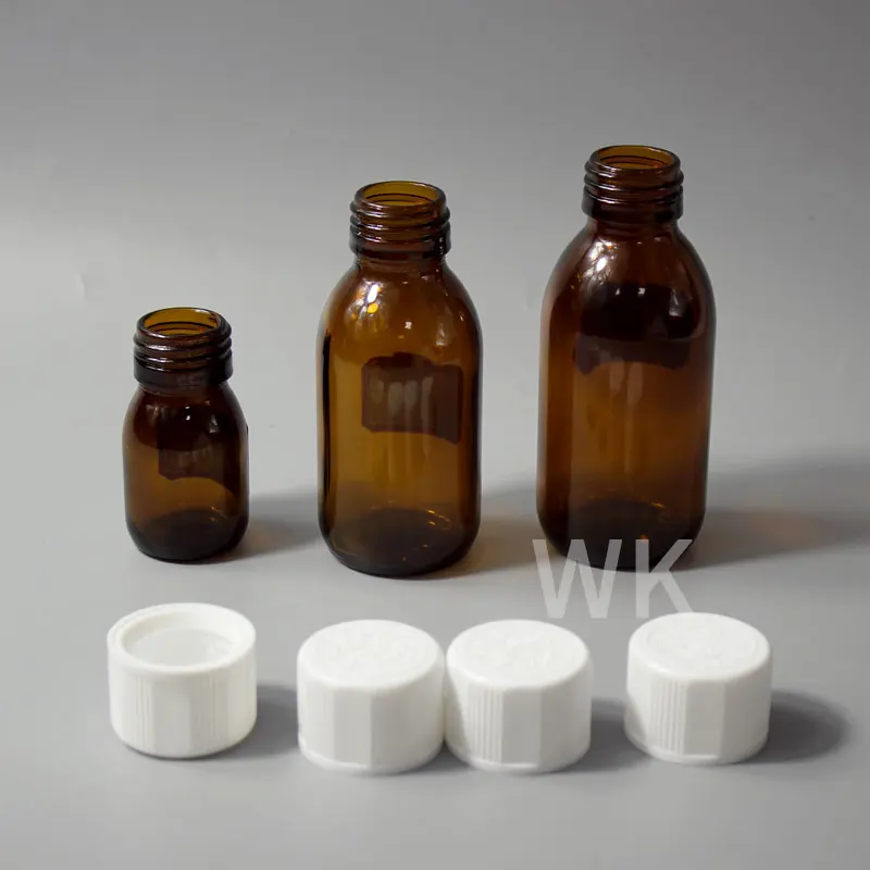 Custom 30ml 60ml 100ml 125ml 150ml 200ml 250ml 300ml 500ml Amber glass ...