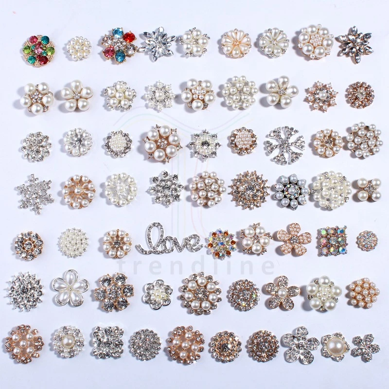 Stock Or Custom Shiny Sparkling Rhinestone Shank Buttons - Buy ...