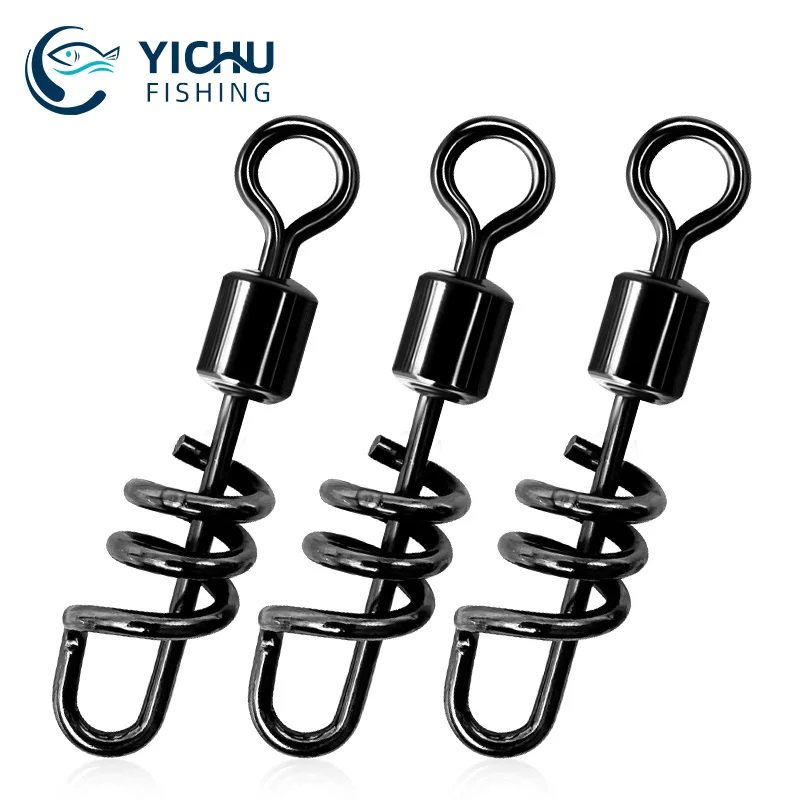 Wholesaler Quick Release Fishing Swivels Black Barrel Rolling Connector ...
