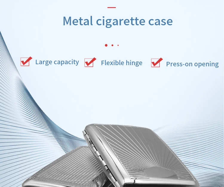 Personality Square Cigarette Box Metal Vintage Cigarette Case Double ...