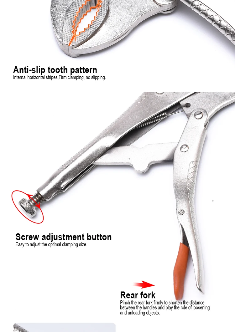 Harden 10" Oval Jaw Lock-Grip Pliers - Versatile Hand Tool