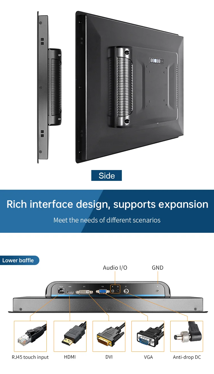 IP65 Waterproof Industrial LCD Displays - CTFLY Touch Monitors
