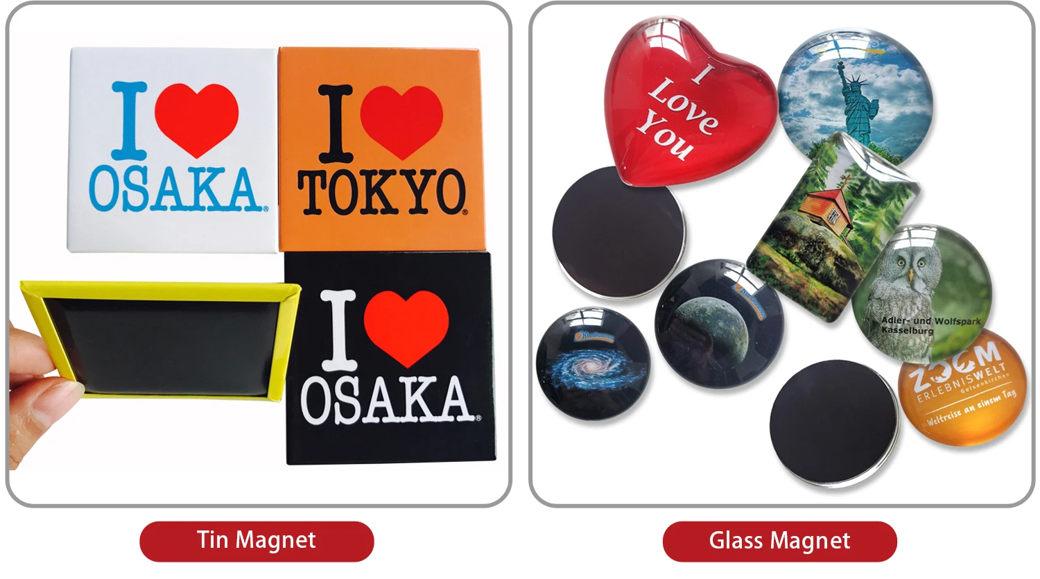 Customized Made Picture Fridge Magnets Custom Tin Photo Fridge Magnet ...