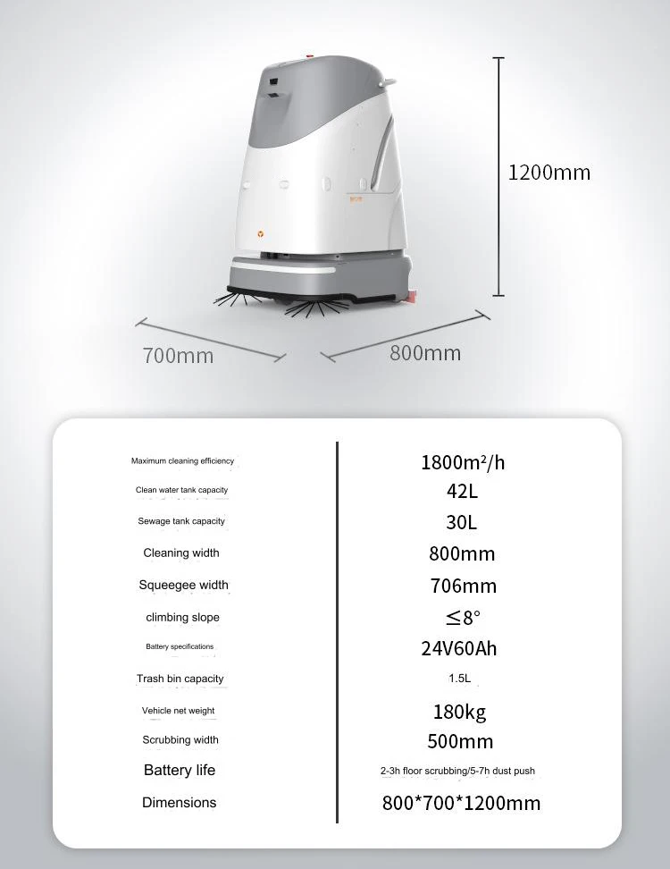SC50 Cleaning Robot - Intelligent Floor Sweeper for Industry